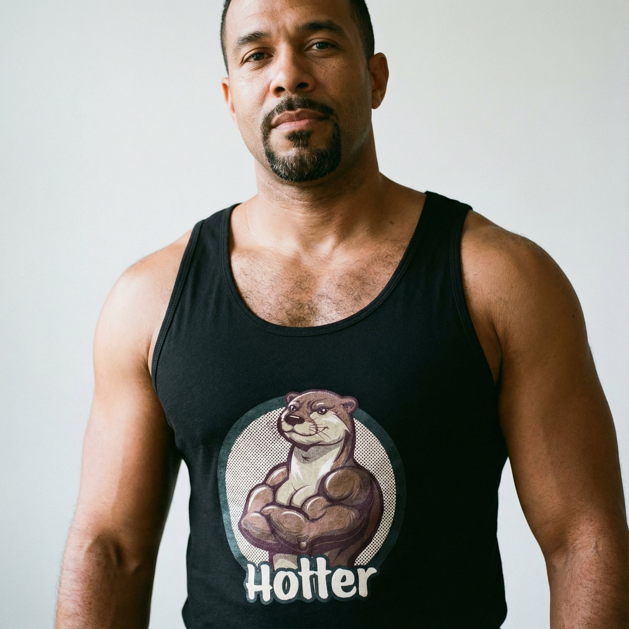 Hotter Muscular Otter Tank Top - Premium Gay Apparel | Hunky Tops
