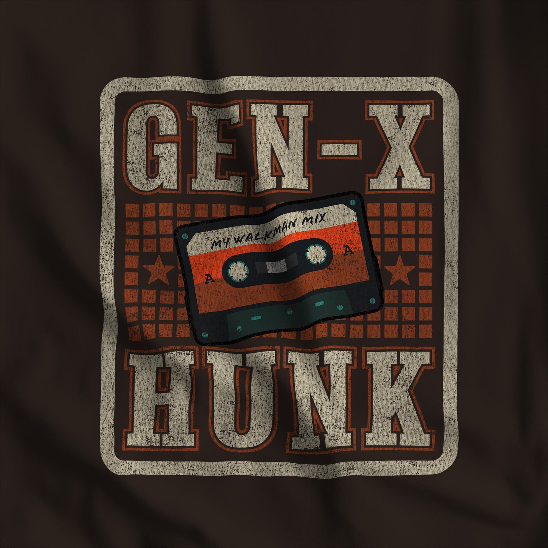 Vintage Gen-X Hunk T-Shirt for Men - Retro 80s & 90s Graphic Tee
