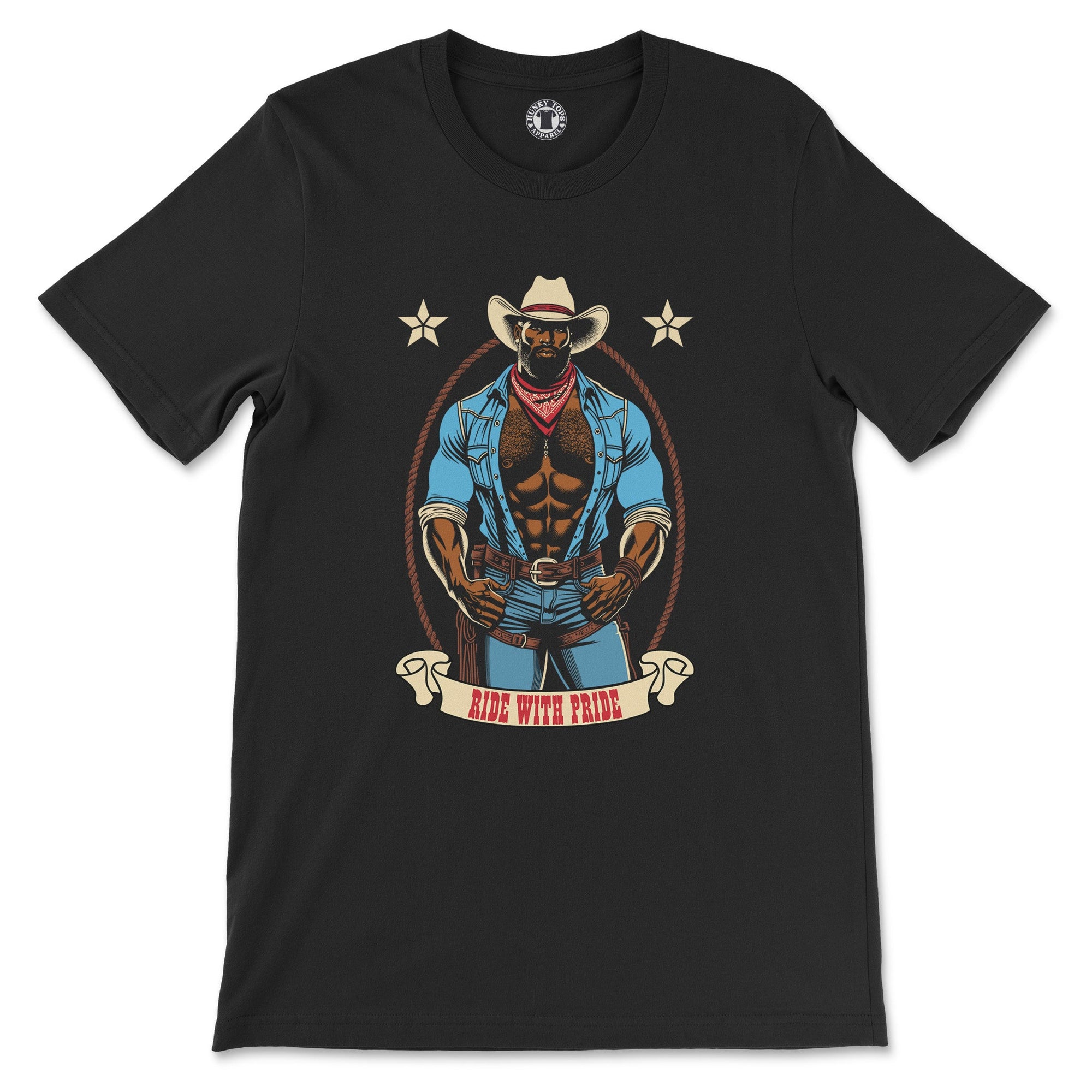 Hairy Cowboy Pride Tee - Bold Masculinity Unleashed | Hunky Tops