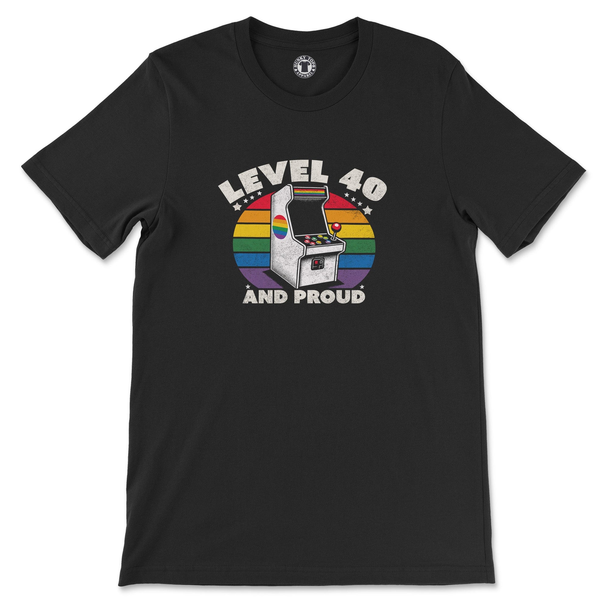 Level 40 & Proud: Retro Arcade LGBTQ Tee - Celebrate in Style
